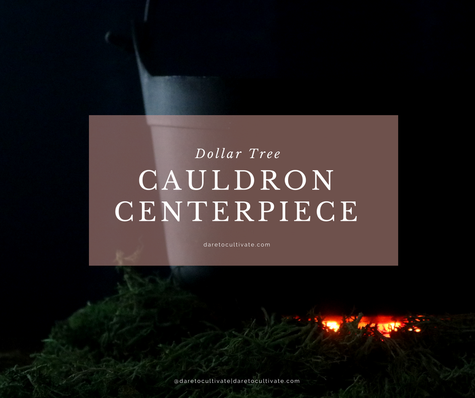 Dollar Tree Halloween Cauldron Centerpiece | Dare to Cultivate